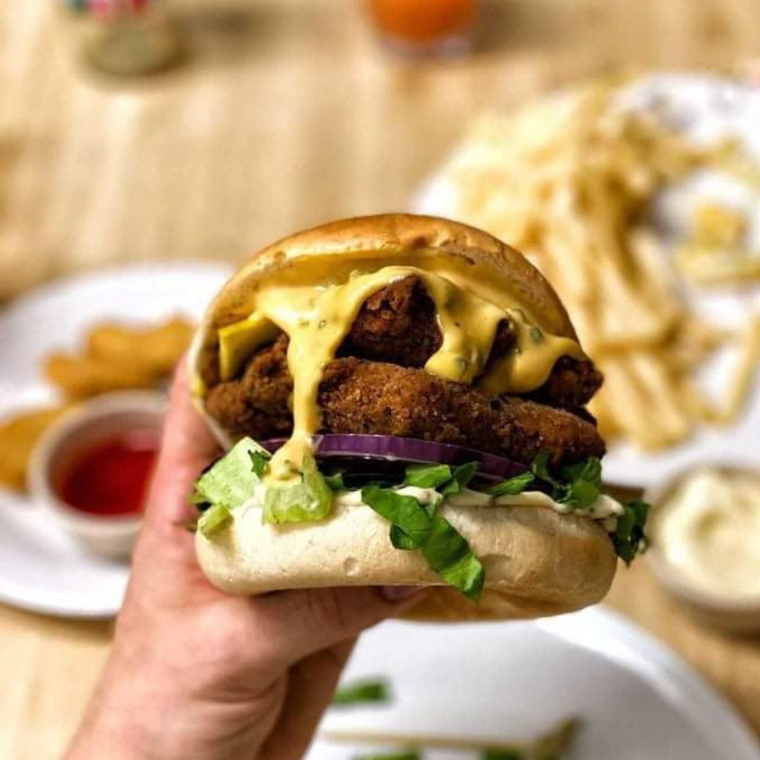 BFC Chicken Burger - KFC Inspired Vegan Chicken Burger – Harmless Food Co